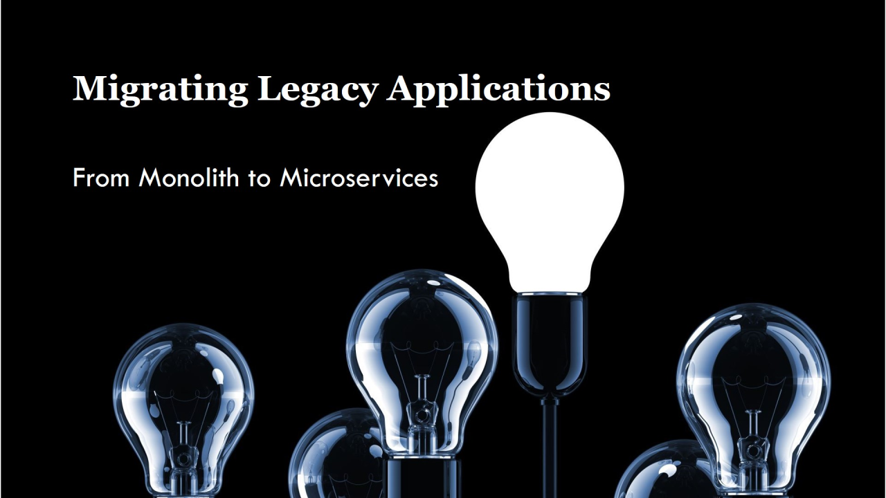 From Monolith to Microservices: Migrating Legacy Applications in Java ... From Monolith to Microservices: Migrating Legacy Applications in Java ...