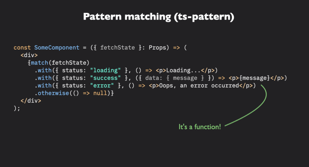 Pattern Matching com Typescript Pattern Matching com Typescript