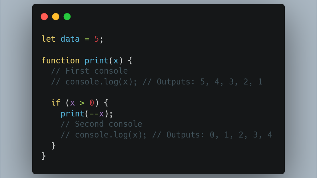 Understanding JavaScript Recursion: Why the Same console.log Gives ... Understanding JavaScript Recursion: Why the Same console.log Gives ...