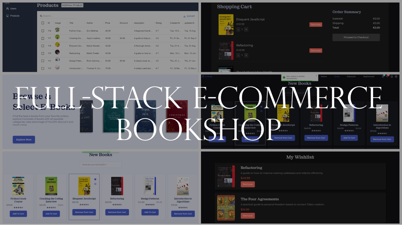 BookShop MVP: A Full-Stack E-Commerce with Flask & React BookShop MVP: A Full-Stack E-Commerce with Flask & React
