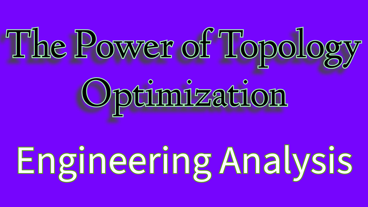 Title The Power of Topology Optimisation Title The Power of Topology Optimisation