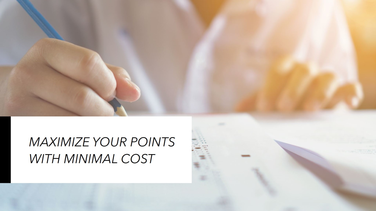 Maximum Number of Points with Cost Maximum Number of Points with Cost