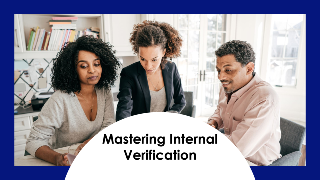 Mastering Internal Verification of Workplace Assessment Mastering Internal Verification of Workplace Assessment