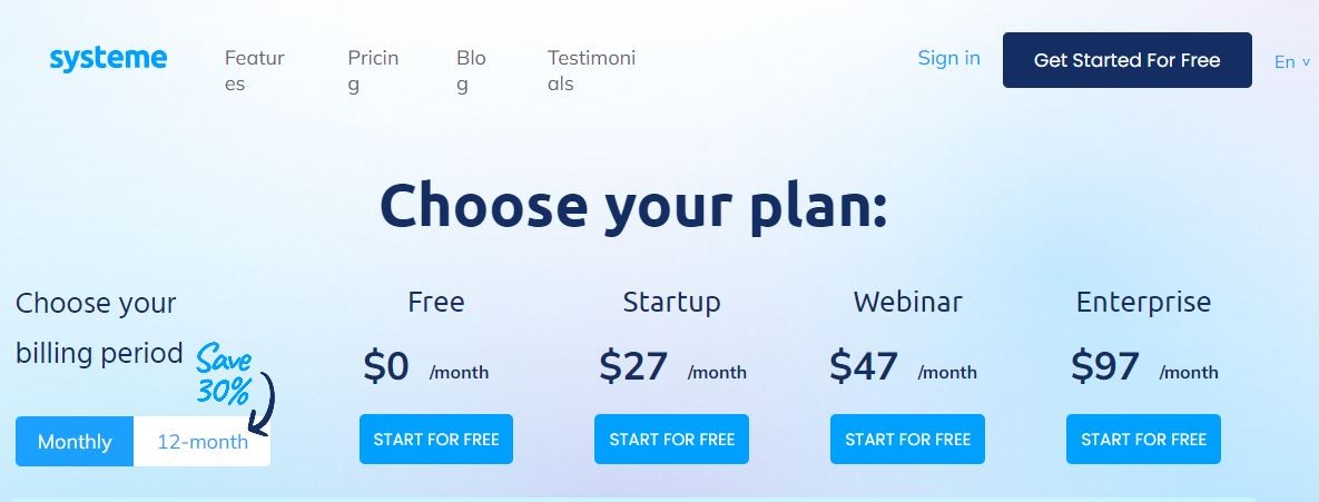 Systeme.io Pricing: Cost, Pricing Plans & Discount 2024 Systeme.io Pricing: Cost, Pricing Plans & Discount 2024