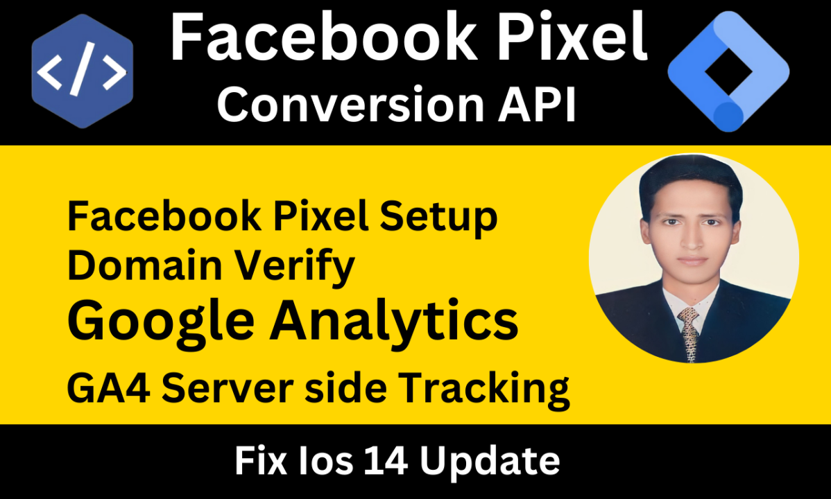 I will setup facebook pixel conversion API, ga4 server side tracking I will setup facebook pixel conversion API, ga4 server side tracking