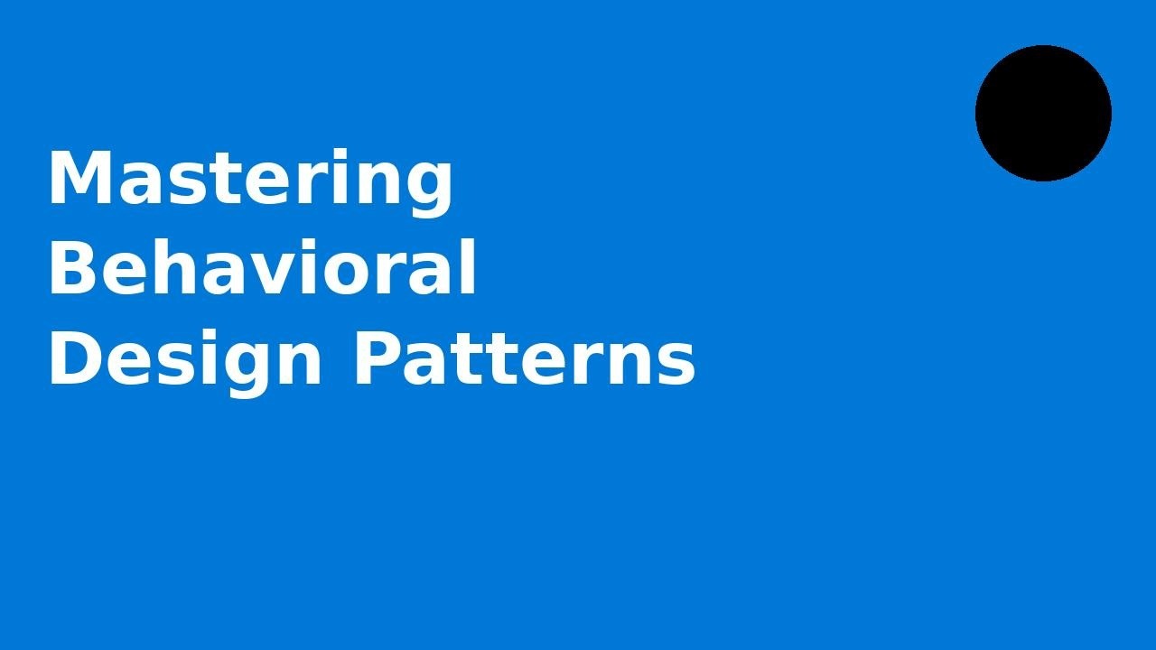 🔧 Behavioral Design Patterns in Java 🔧 Behavioral Design Patterns in Java