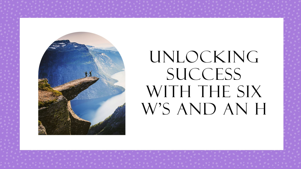 Unlocking Success: The Power of the Six W's and an H in Problem-Solving ... Unlocking Success: The Power of the Six W's and an H in Problem-Solving ...