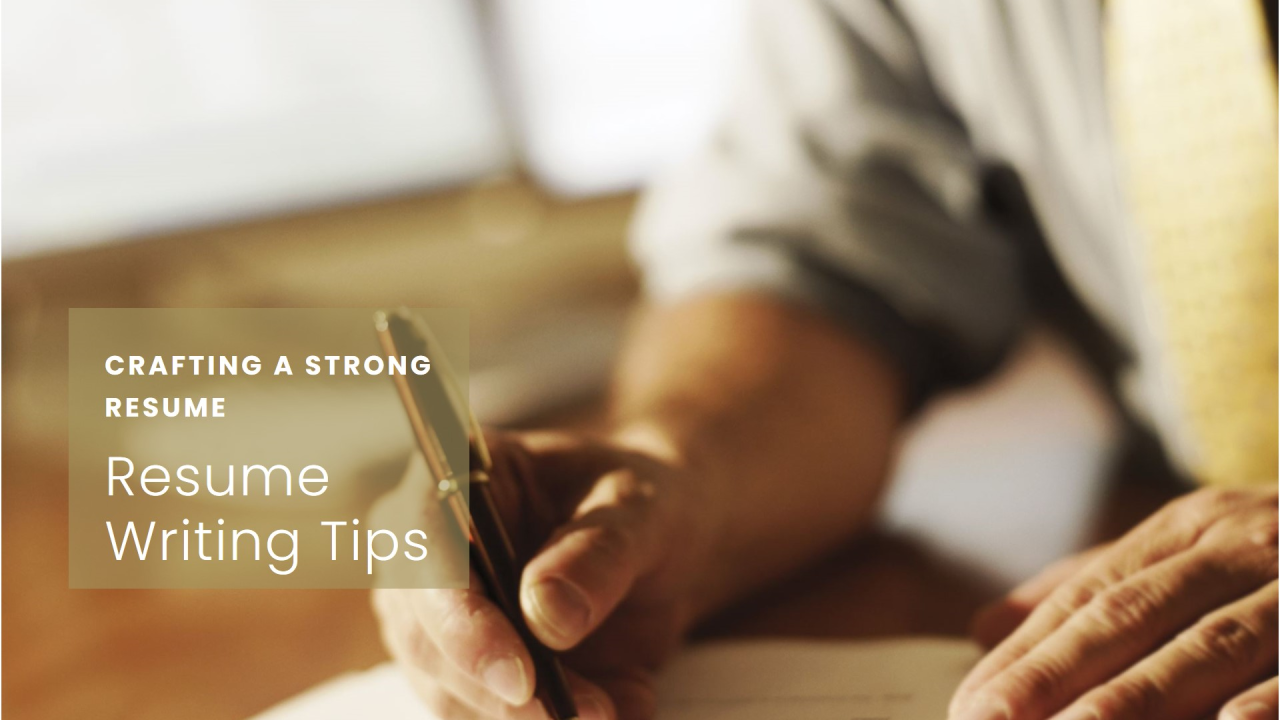 The Importance of a Strong Resume The Importance of a Strong Resume