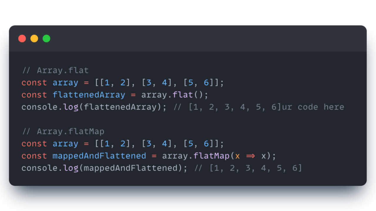 π Flattening a 2D Array in JavaScript: flatMap() vs flat() π π Flattening a 2D Array in JavaScript: flatMap() vs flat() π