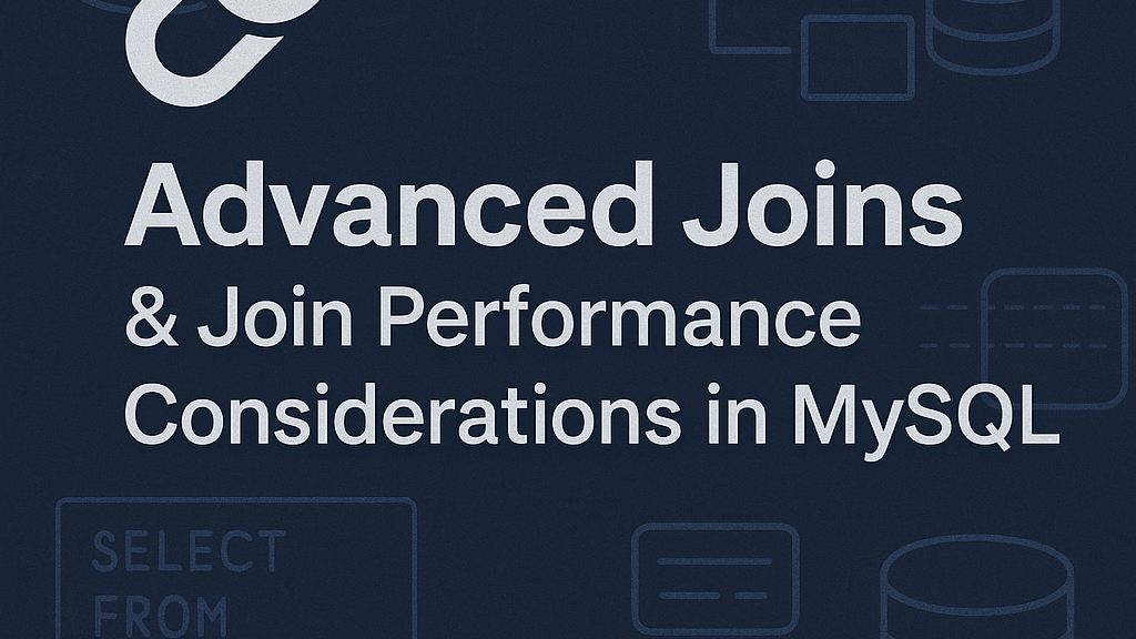 🔗 Advanced Joins & Join Performance Considerations in MySQL 🔗 Advanced Joins & Join Performance Considerations in MySQL