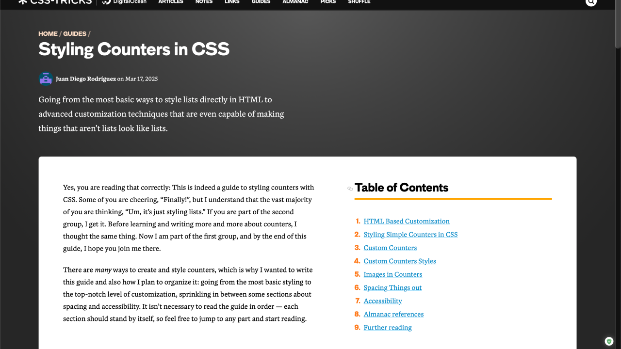 Day 84 - Mastering CSS Counters Day 84 - Mastering CSS Counters
