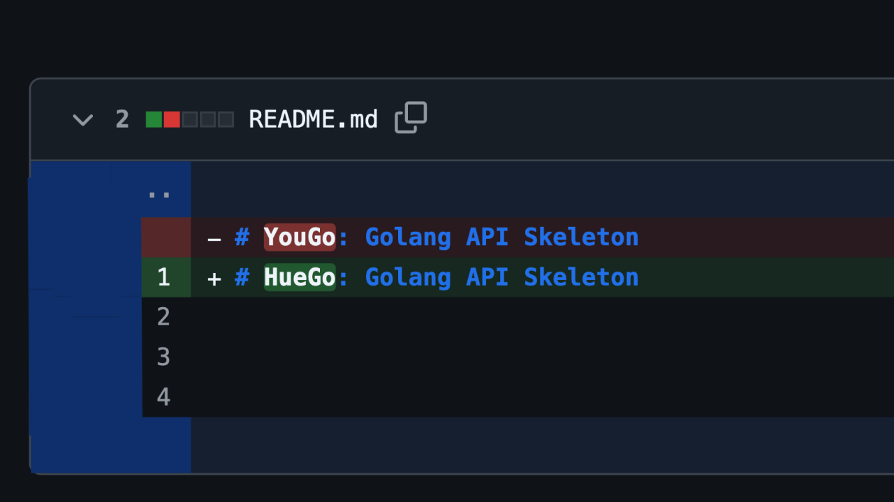 HueGo - A Golang Starter Project HueGo - A Golang Starter Project