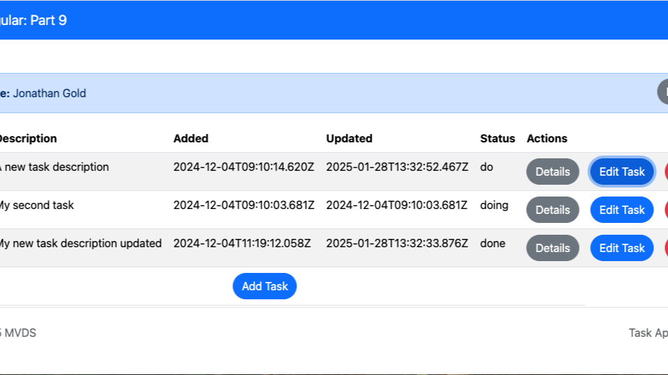 Accelerated Angular Part 9: Managing Tasks | Jonathan Gold Accelerated Angular Part 9: Managing Tasks | Jonathan Gold