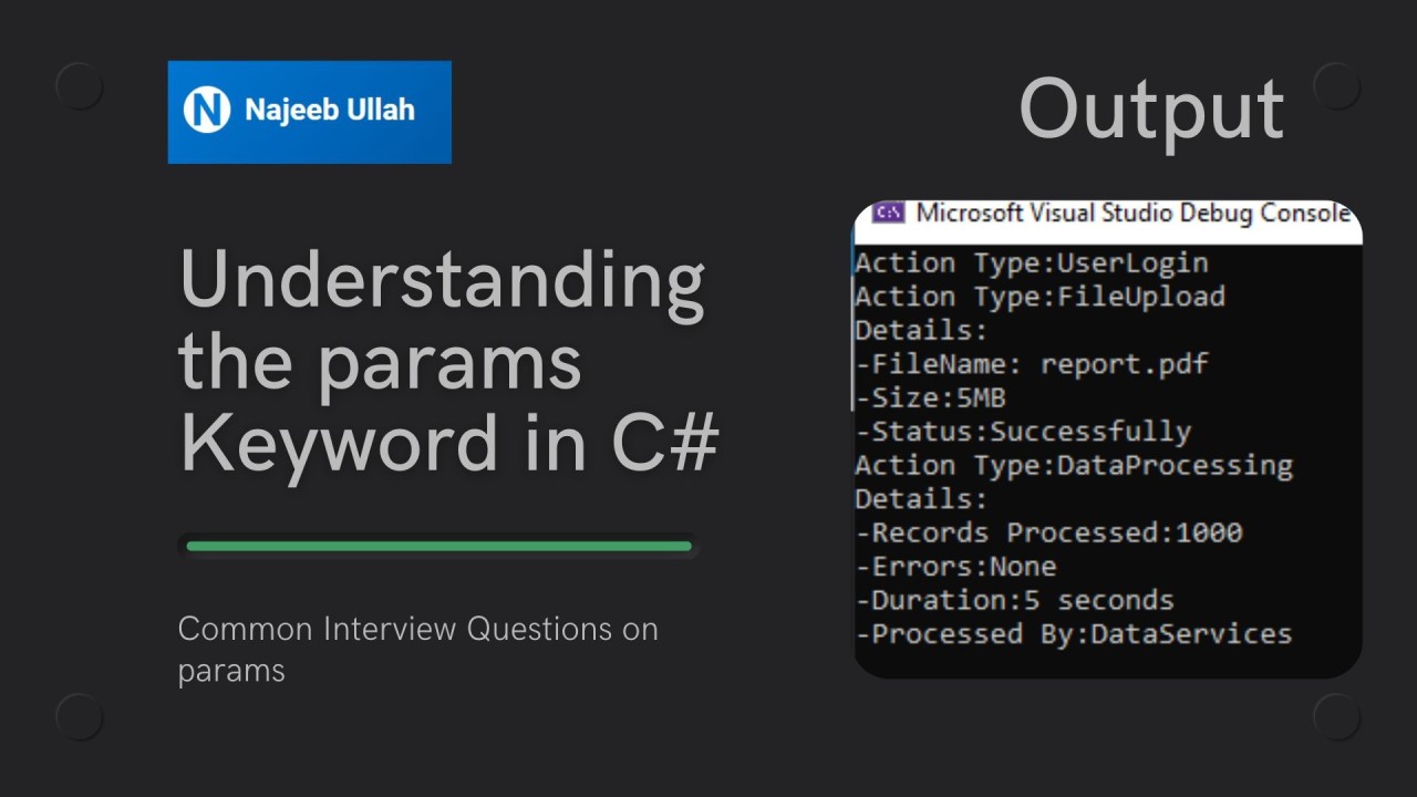 Understanding the params Keyword in C# Understanding the params Keyword in C#