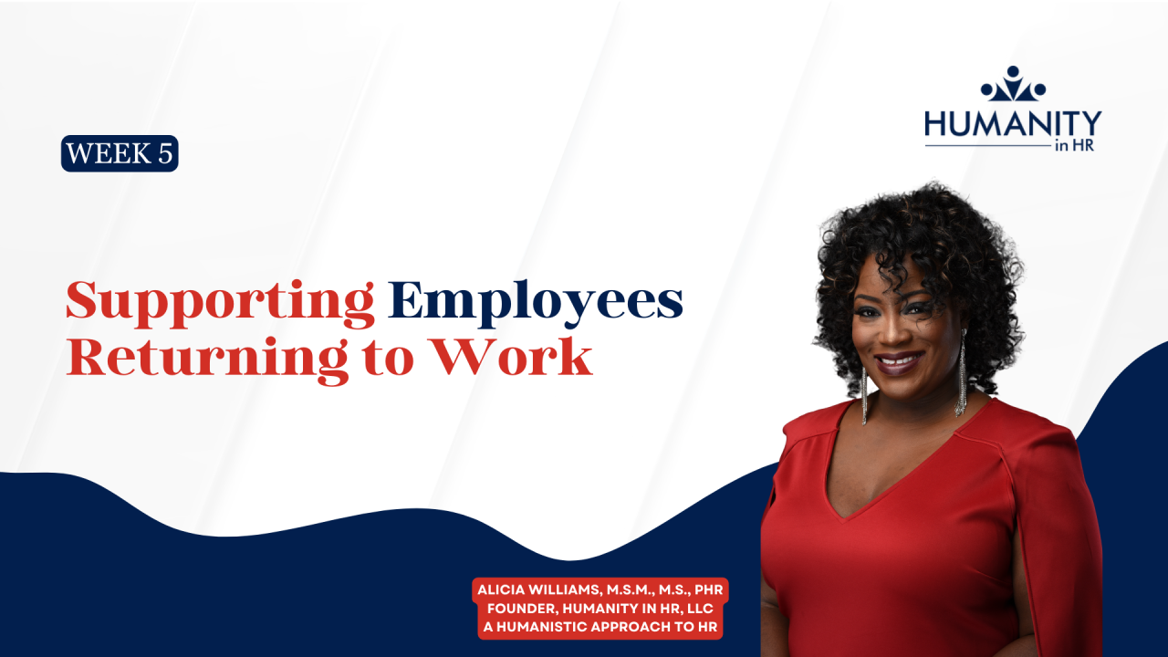 Supporting Employees Returning to Work Supporting Employees Returning to Work