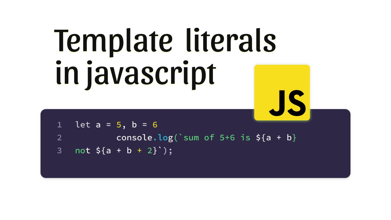 Simplify String Interpolation in JavaScript with Template Literals Simplify String Interpolation in JavaScript with Template Literals