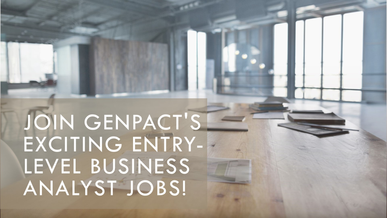 Genpact Hiring Freshers 2024: Exciting Entry-Level Business Analyst Jobs! Genpact Hiring Freshers 2024: Exciting Entry-Level Business Analyst Jobs!