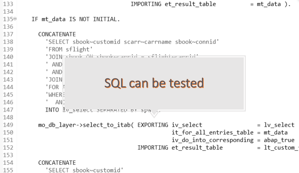 Testing SQL queries in ABAP with unit tests Testing SQL queries in ABAP with unit tests