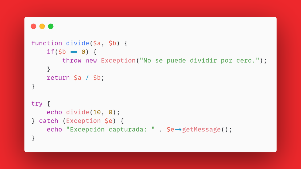 Manejo de errores y excepciones en PHP Manejo de errores y excepciones en PHP