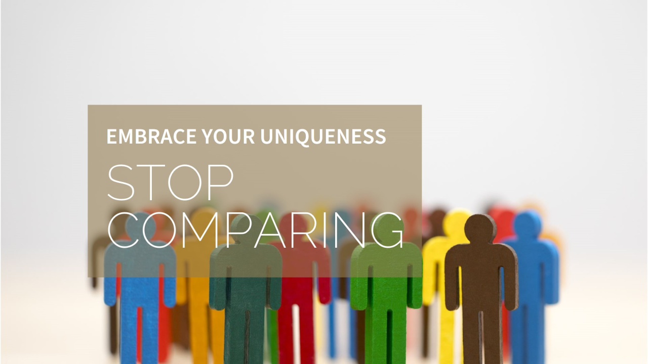 Stop Comparing, Start Building Stop Comparing, Start Building