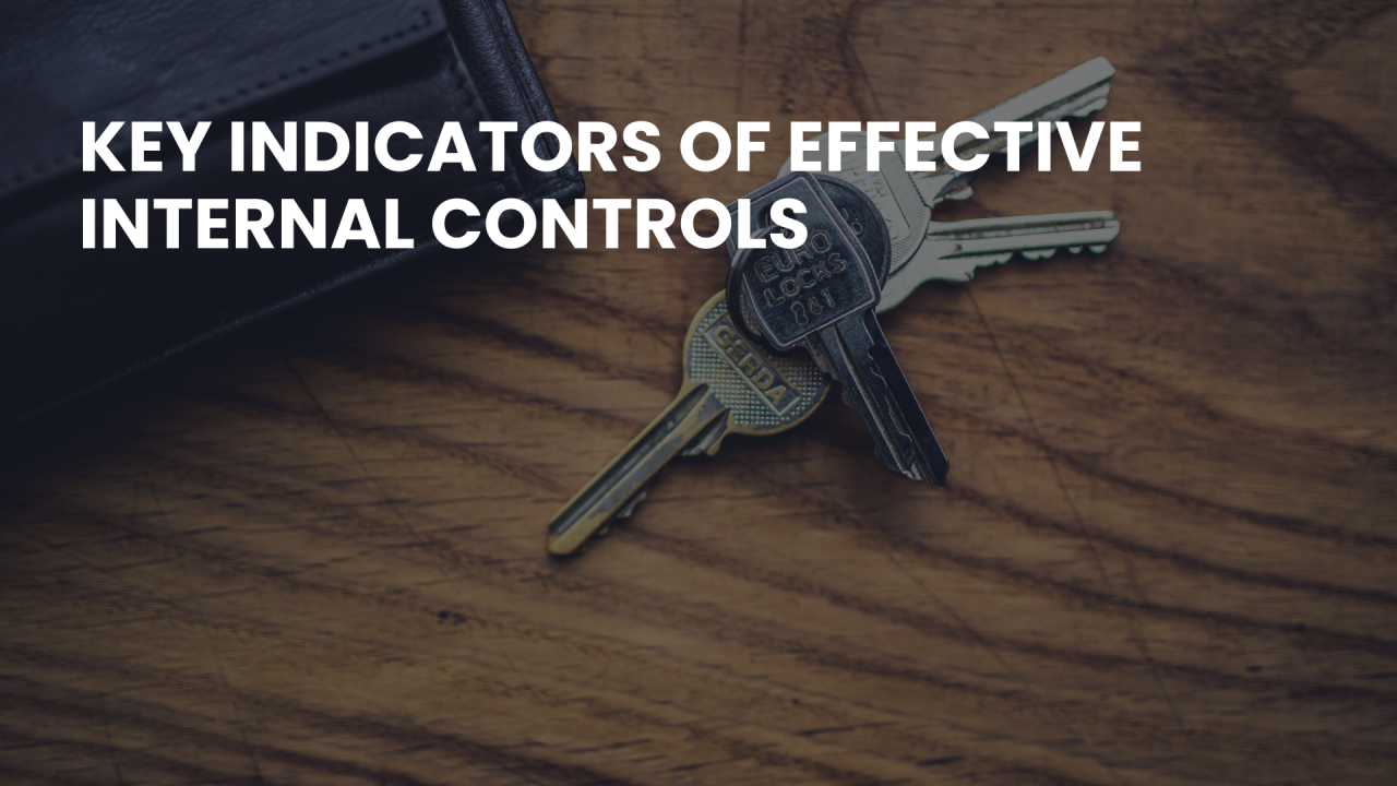 Key Indicators of Effective Internal Controls Key Indicators of Effective Internal Controls