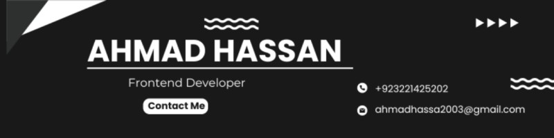 Ahmad Hassan - REACT DEVELOPER || REACT JS || NEXT JS || REACT NATIVE ... Ahmad Hassan - REACT DEVELOPER || REACT JS || NEXT JS || REACT NATIVE ...