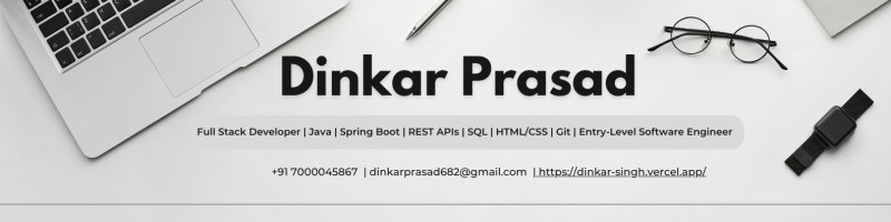 Dinkar Prasad - Java Backend Developer | Spring Boot | REST APIs ... Dinkar Prasad - Java Backend Developer | Spring Boot | REST APIs ...