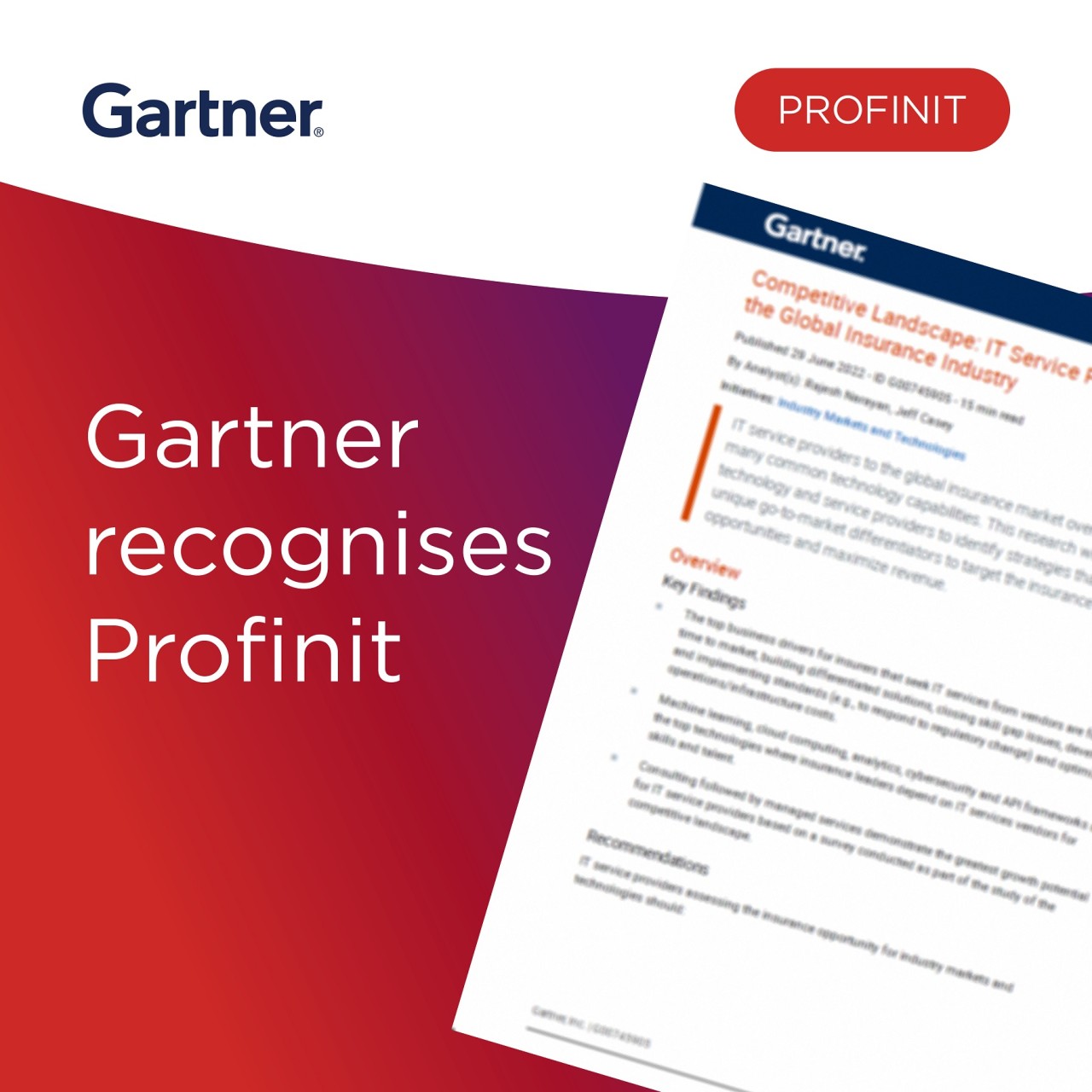 Profinit on LinkedIn: Gartner Report Identifies Profinit as one of the ... Profinit on LinkedIn: Gartner Report Identifies Profinit as one of the ...