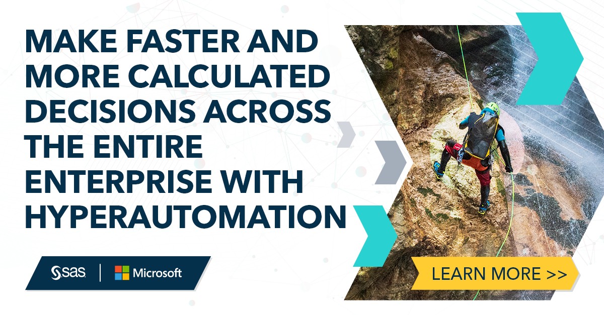 Hyperautomation: Using AI to deliver real-time innovation | SAS Hyperautomation: Using AI to deliver real-time innovation | SAS