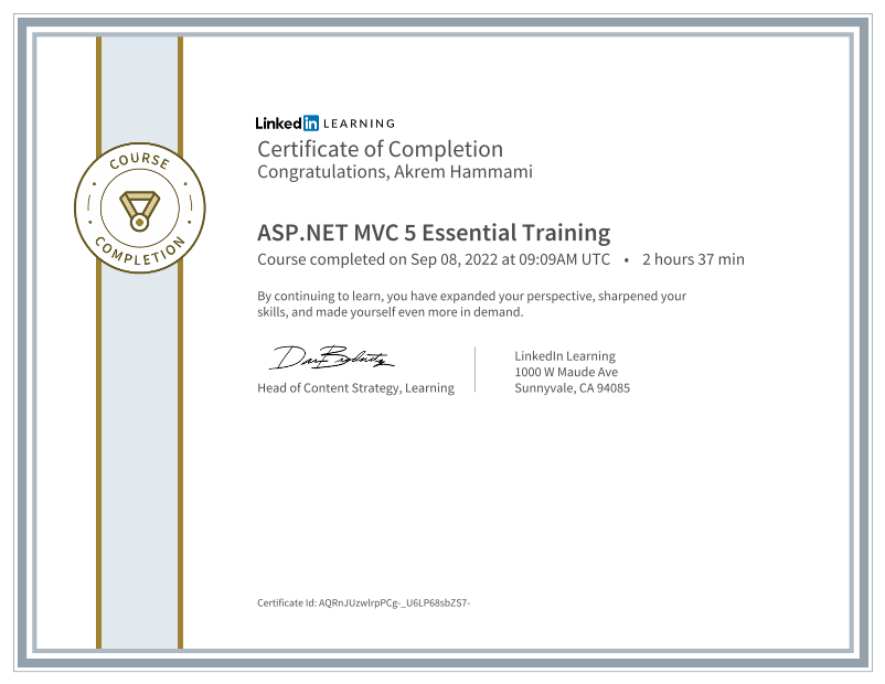 Akrem Hammami en LinkedIn: Certificate of Completion Akrem Hammami en LinkedIn: Certificate of Completion