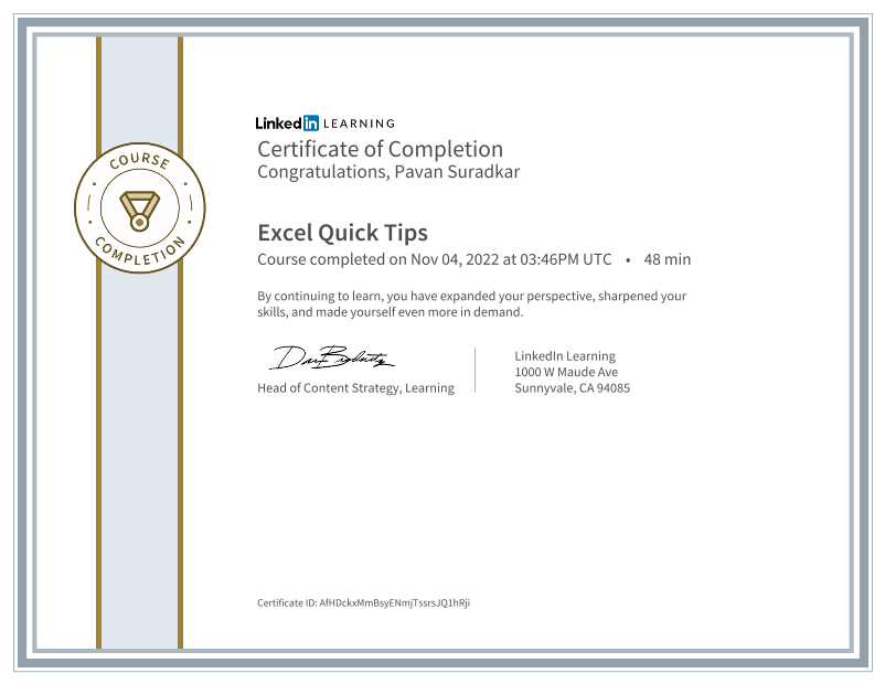 Pawan Suradkar on LinkedIn: Certificate of Completion Pawan Suradkar on LinkedIn: Certificate of Completion