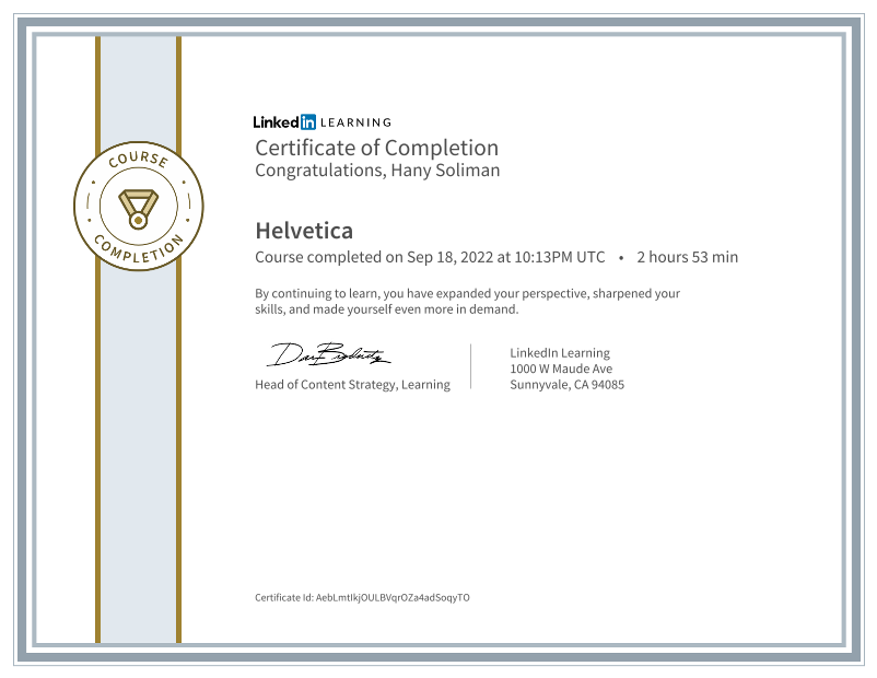 Hany Soliman on LinkedIn: Certificate of Completion Hany Soliman on LinkedIn: Certificate of Completion