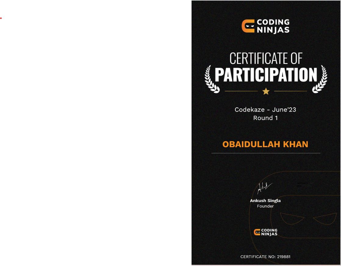 Obaidullah Khan on LinkedIn: #codingninja #coding #codingjourney # ... Obaidullah Khan on LinkedIn: #codingninja #coding #codingjourney # ...