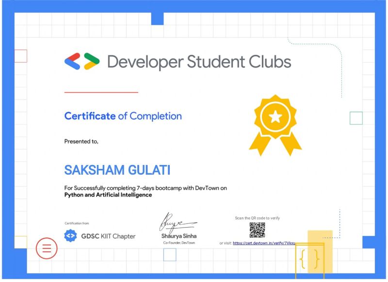 Saksham Gulati on LinkedIn: #python #certification # ... Saksham Gulati on LinkedIn: #python #certification # ...