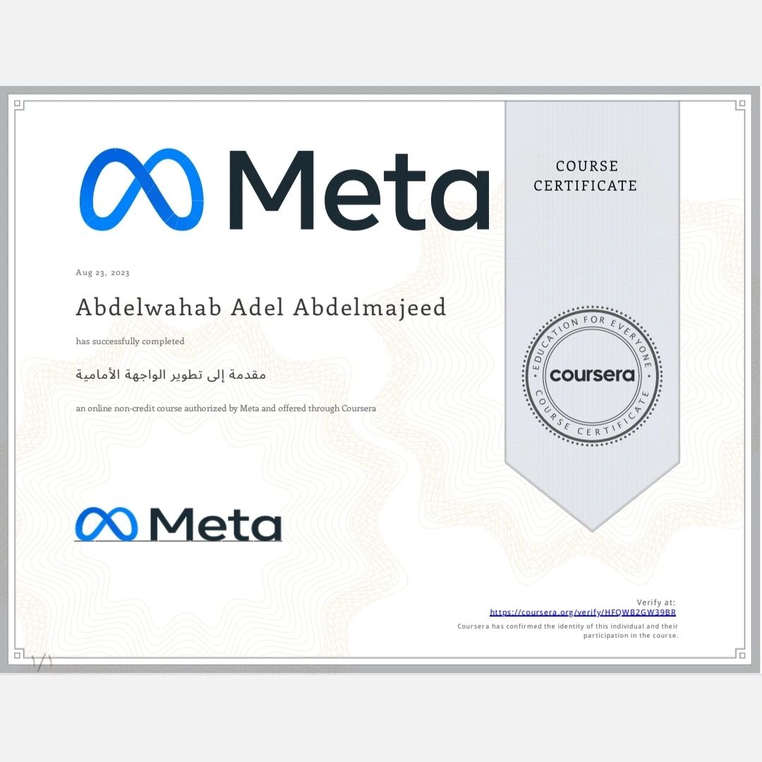 Abdelwahab Adel on LinkedIn: #meta #html #javascript #reactjs #front #web Abdelwahab Adel on LinkedIn: #meta #html #javascript #reactjs #front #web