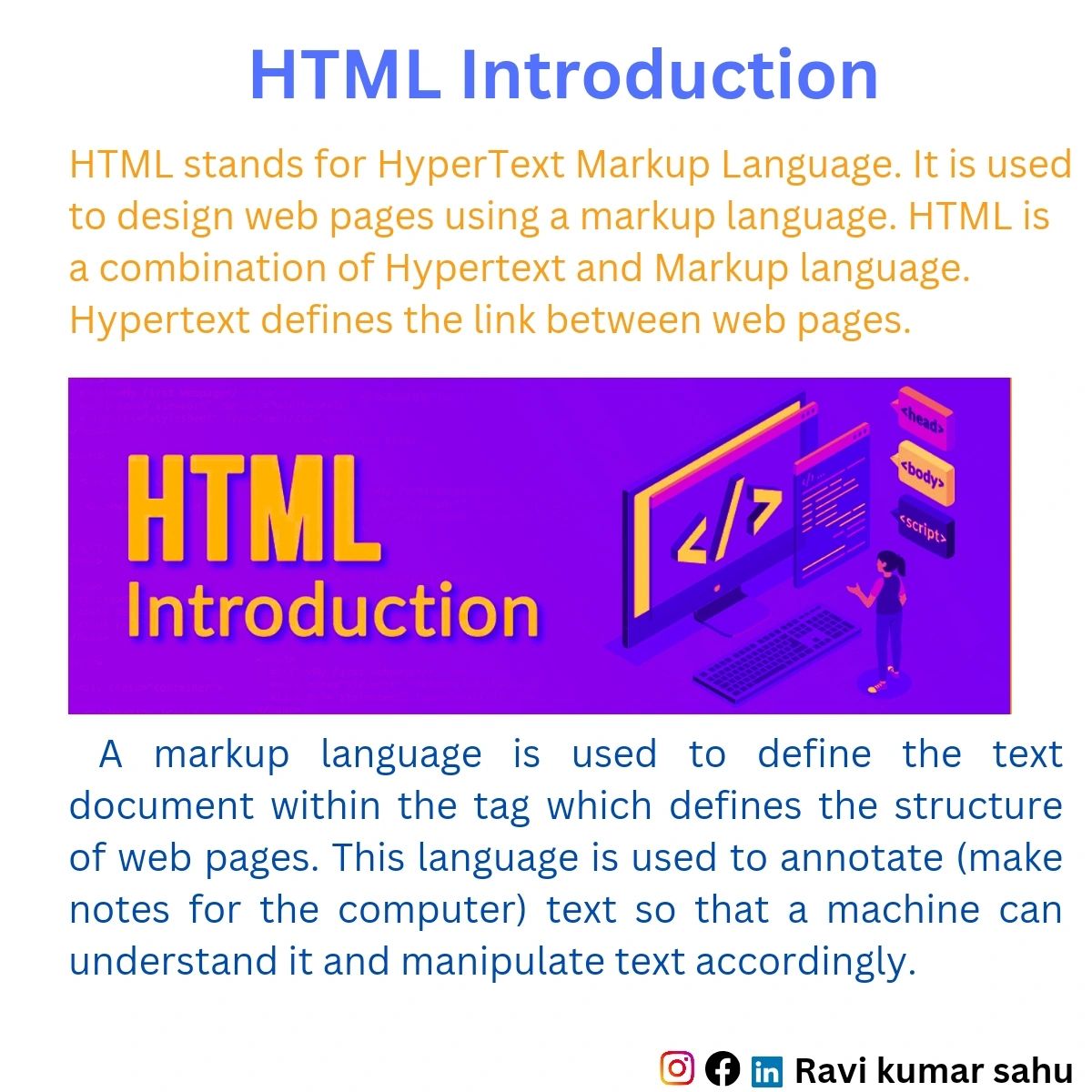 Ravi kumar Sahu on LinkedIn: #html #html5 #htmlcss #htmlcssjavascript # ... Ravi kumar Sahu on LinkedIn: #html #html5 #htmlcss #htmlcssjavascript # ...
