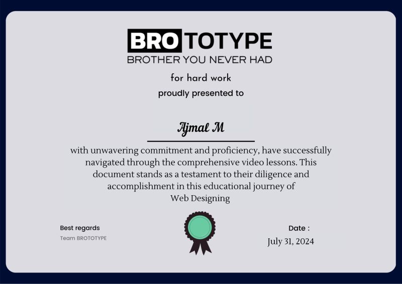 Ajmal M on LinkedIn: #brototype #programming #achievementunlocked # ... Ajmal M on LinkedIn: #brototype #programming #achievementunlocked # ...
