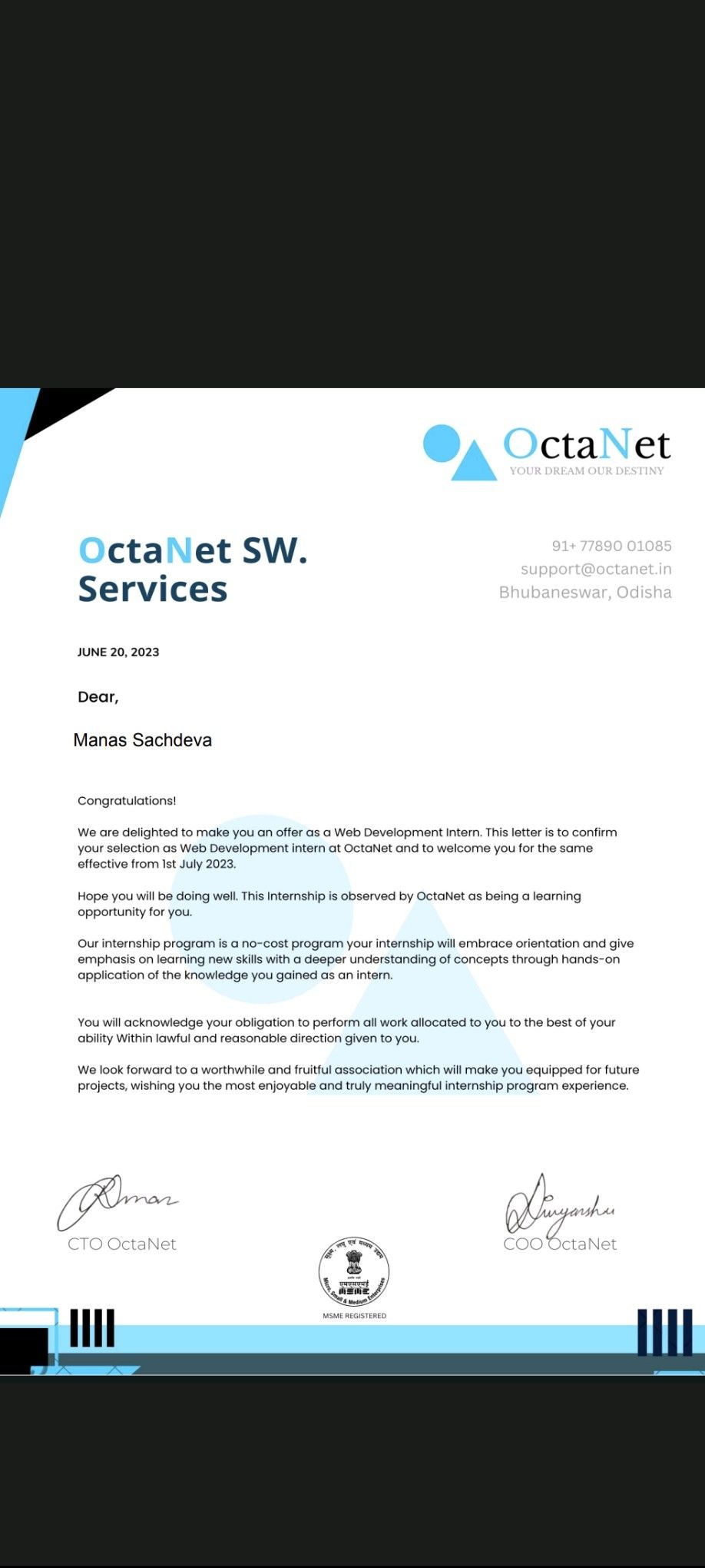 Manas Sachdeva on LinkedIn: #intern #octanet Manas Sachdeva on LinkedIn: #intern #octanet