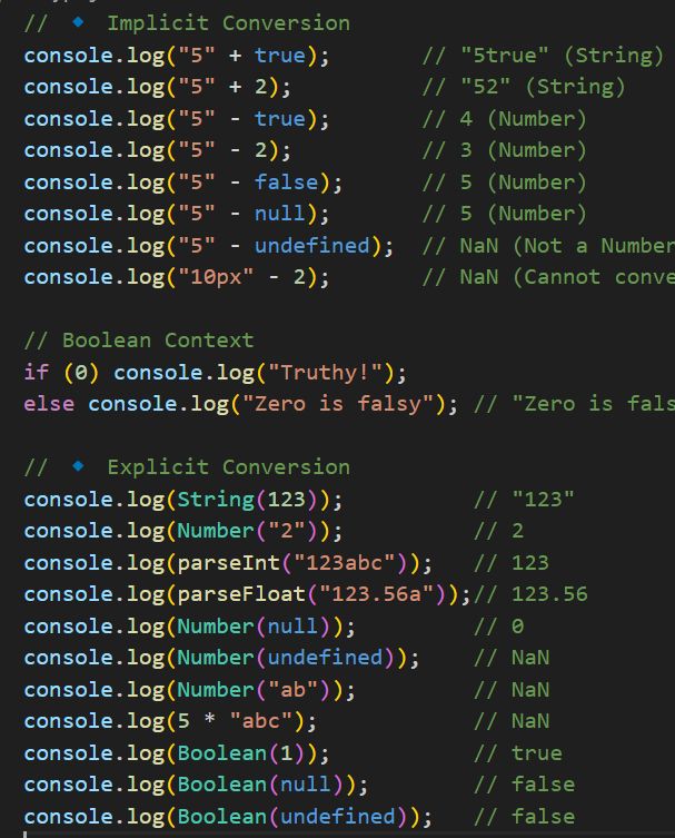 ๐ Mastering JavaScript Type Conversion (Type Coercion) Type conversion ... ๐ Mastering JavaScript Type Conversion (Type Coercion) Type conversion ...