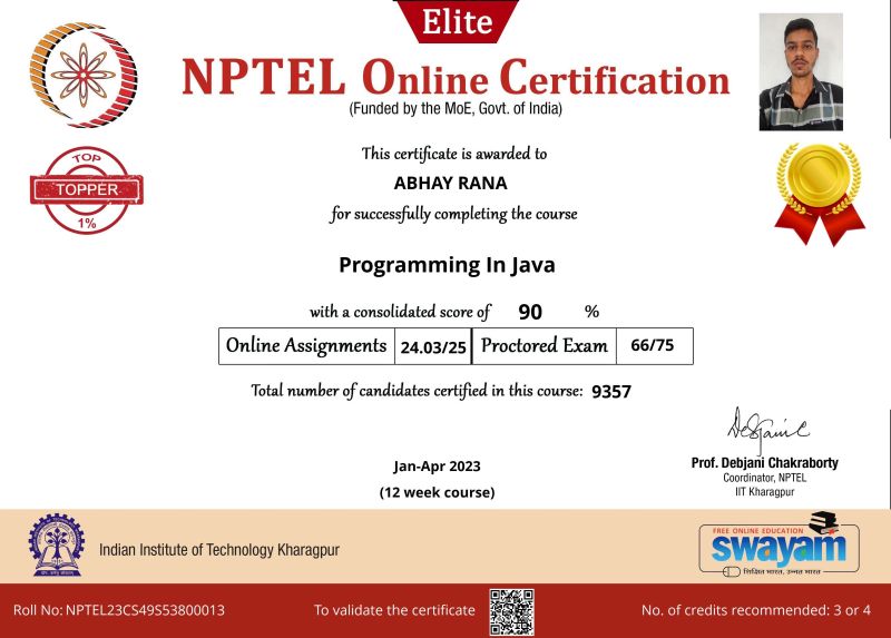 #nptel #javaprogramming | ABHAY RANA #nptel #javaprogramming | ABHAY RANA