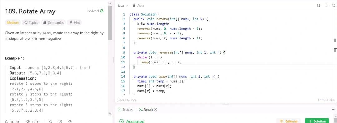 Day 5 of #leetcodechallenge: Rotate Array | Khushi Pawar posted on the ... Day 5 of #leetcodechallenge: Rotate Array | Khushi Pawar posted on the ...