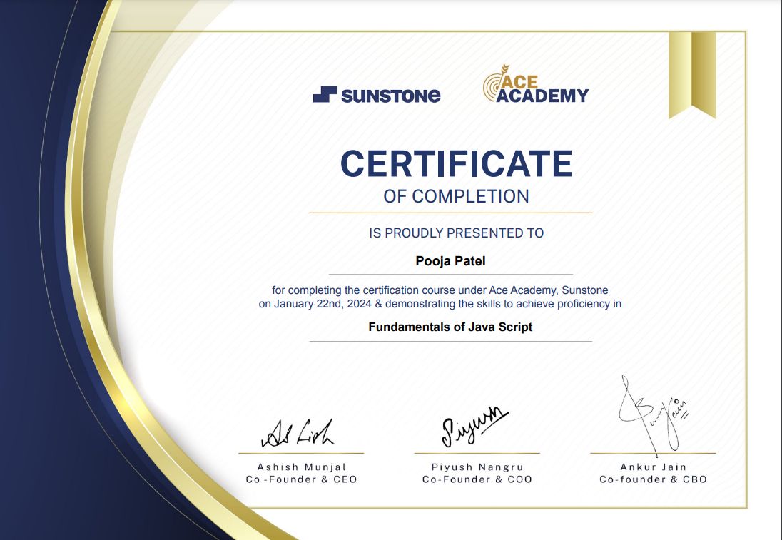 Pooja Patel on LinkedIn: #gratitude #learningjourney #javascript # ... Pooja Patel on LinkedIn: #gratitude #learningjourney #javascript # ...