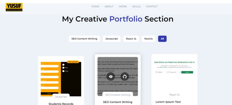 My portfolio: Hero section, React, and more. | Yusuf Aiyegbajeje posted ... My portfolio: Hero section, React, and more. | Yusuf Aiyegbajeje posted ...