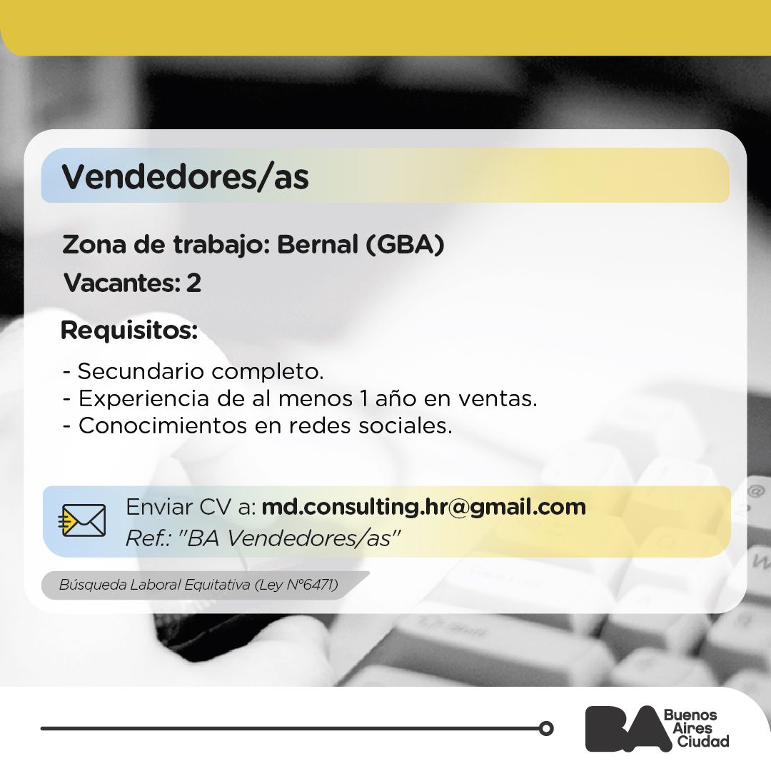 Vendedores/as | TrabajoBA - Secretaría de Trabajo y Empleo Vendedores/as | TrabajoBA - Secretaría de Trabajo y Empleo