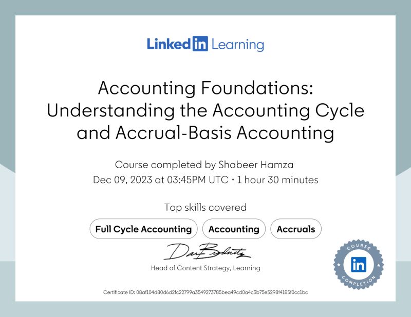 Shabeer Hamza on LinkedIn: Certificate of Completion Shabeer Hamza on LinkedIn: Certificate of Completion