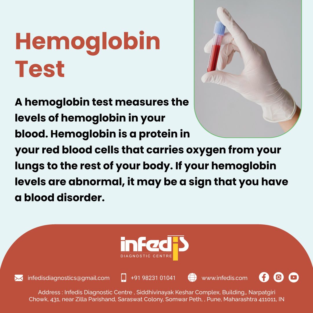 Infedis Diagnostic Center on LinkedIn: #healthcheck #hemoglobintest Infedis Diagnostic Center on LinkedIn: #healthcheck #hemoglobintest