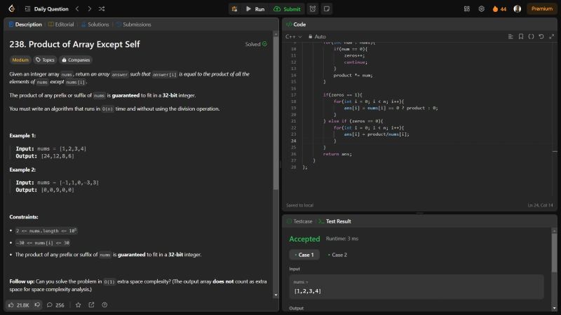 Day15 of #180DaysOfCodeChallenge: Array Except Self | Mrinal Madaria ... Day15 of #180DaysOfCodeChallenge: Array Except Self | Mrinal Madaria ...