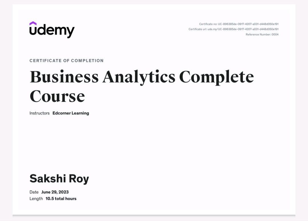 Sakshi Roy on LinkedIn: udemy course completion Sakshi Roy on LinkedIn: udemy course completion