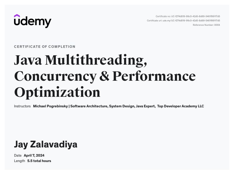 Jay Zalavadiya on LinkedIn: #java #multithreading # ... Jay Zalavadiya on LinkedIn: #java #multithreading # ...