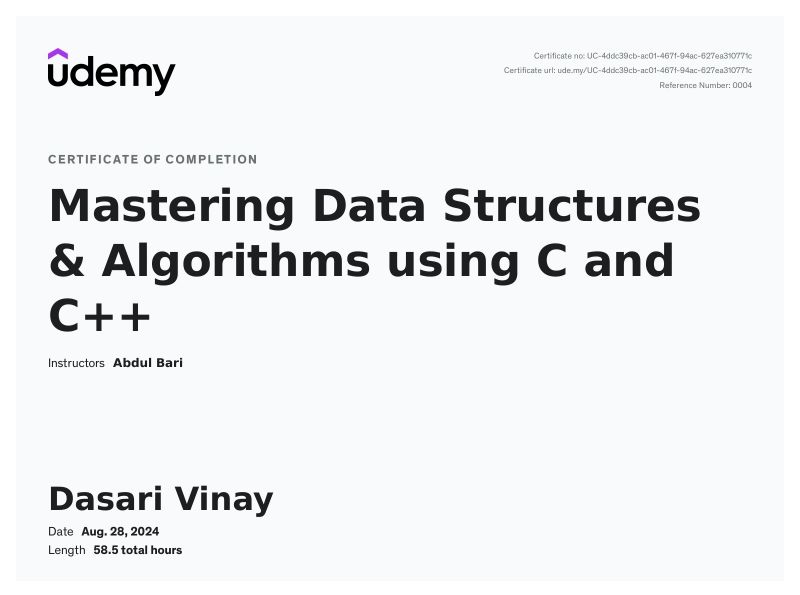Dasari Vinay on LinkedIn: #datastructures #algorithms #cprogramming # ... Dasari Vinay on LinkedIn: #datastructures #algorithms #cprogramming # ...